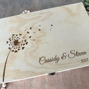 Personalized Wooden Memory Box, Custom Engraved Couple Keepsake Box ...