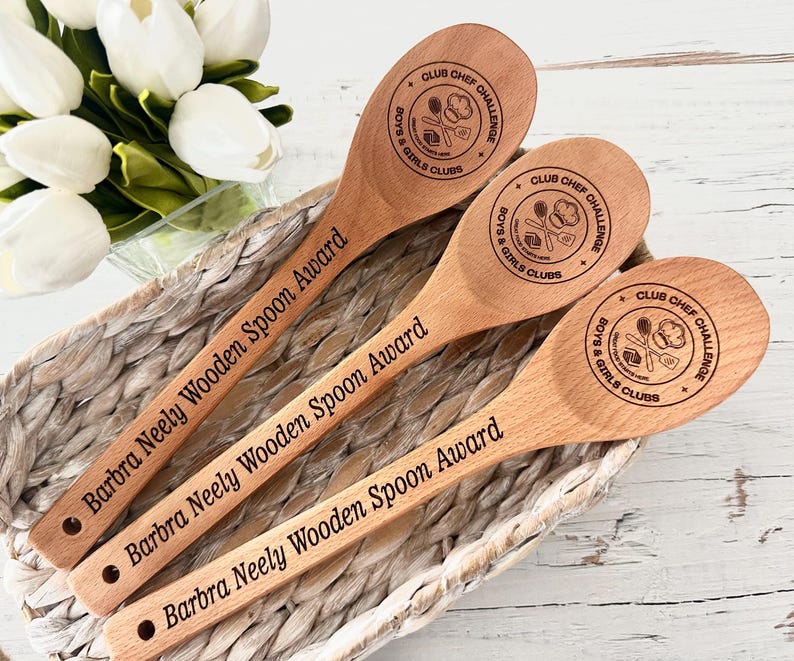 Custom Logo Wooden Spoon, Personalized Cooking Utensil, Personalized ...