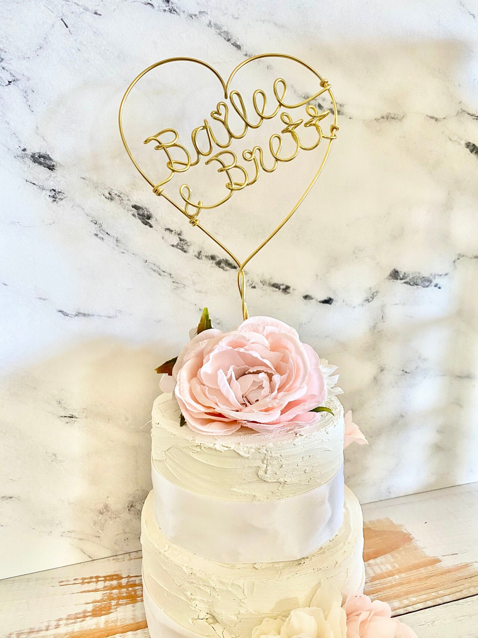 Custom Wire Cake Topper Couple Names Cake Topper - Etsy