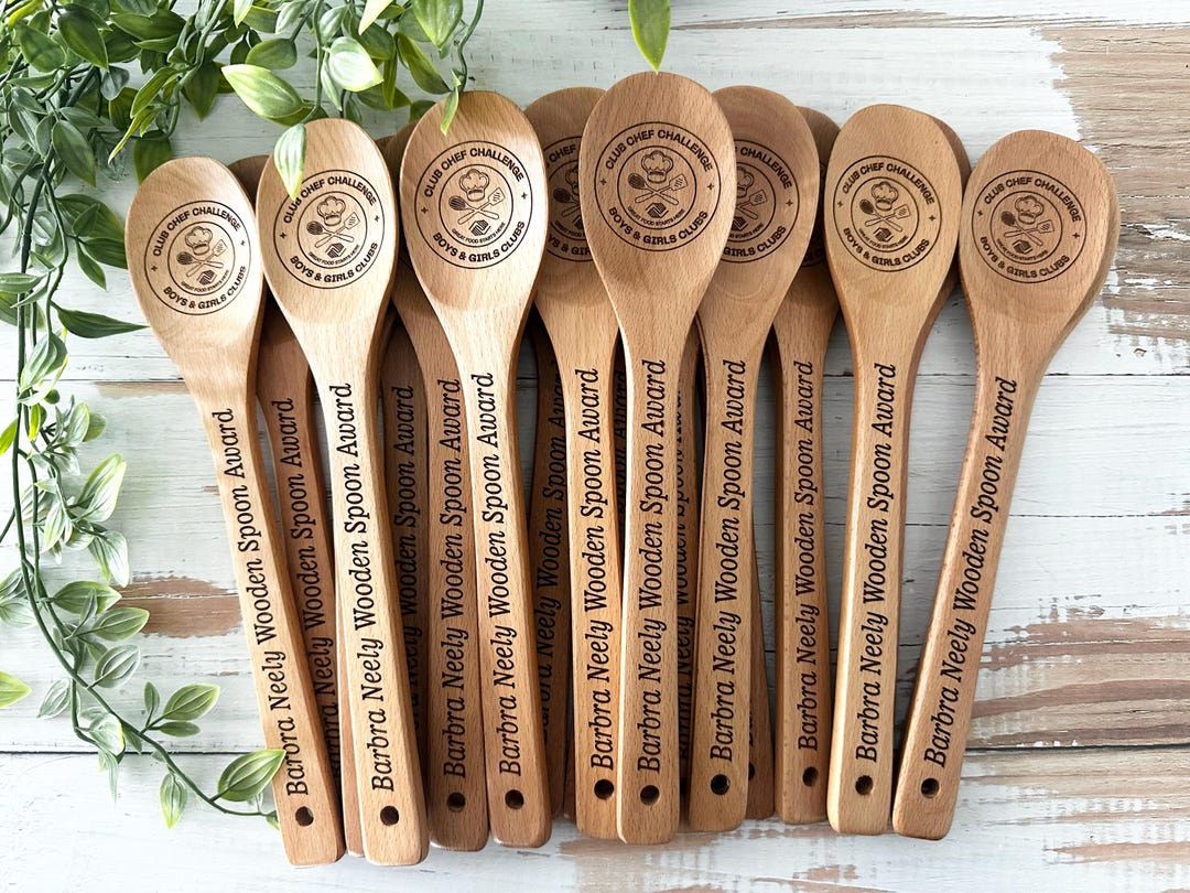 Custom Logo Wooden Spoon, Personalized Cooking Utensil, Personalized ...