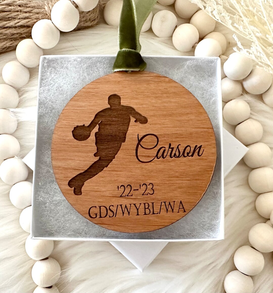Personalized Basketball Ornament, Custom Basketball Player Keepsake ...