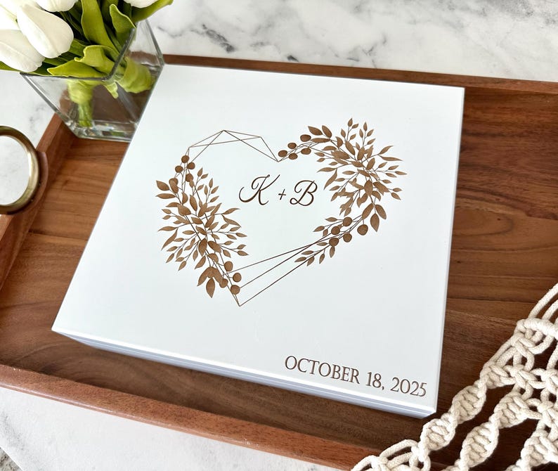 Personalized Wooden Memory Box, Custom Engraved Keepsake Box, Rustic ...