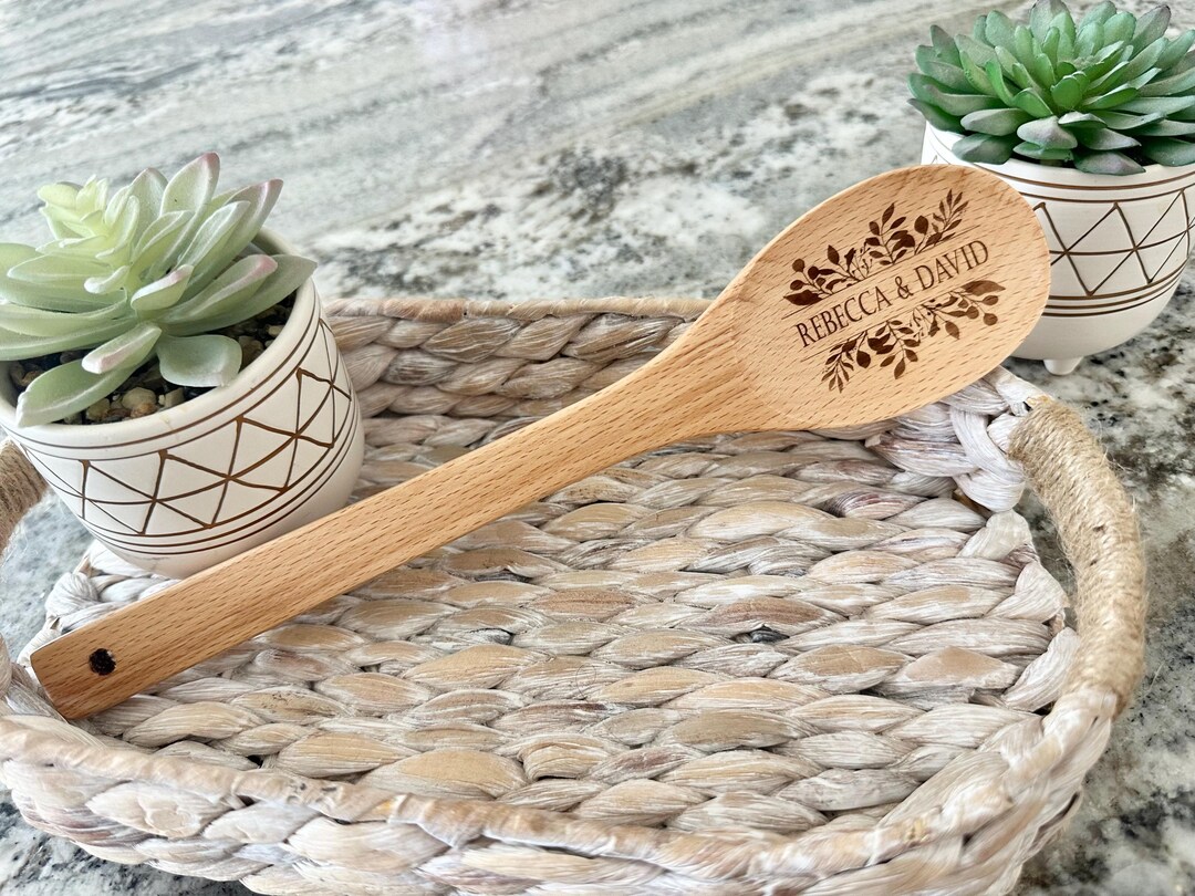 Engraved Wooden Spoon, Personalized Cooking Utensil, Custom Spoon ...