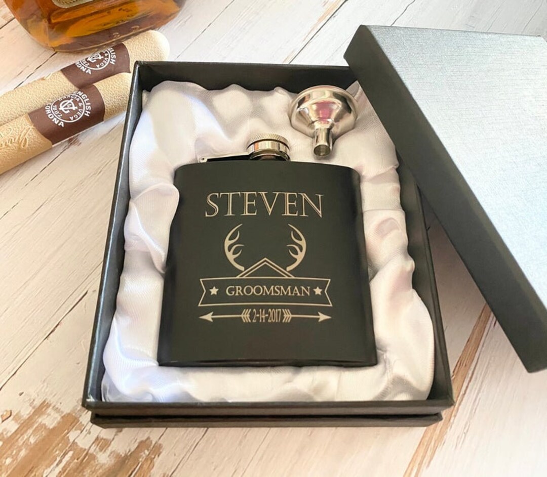 Personalized Men's Flask, Custom Flask, Stainless Steel Flask, Engraved ...