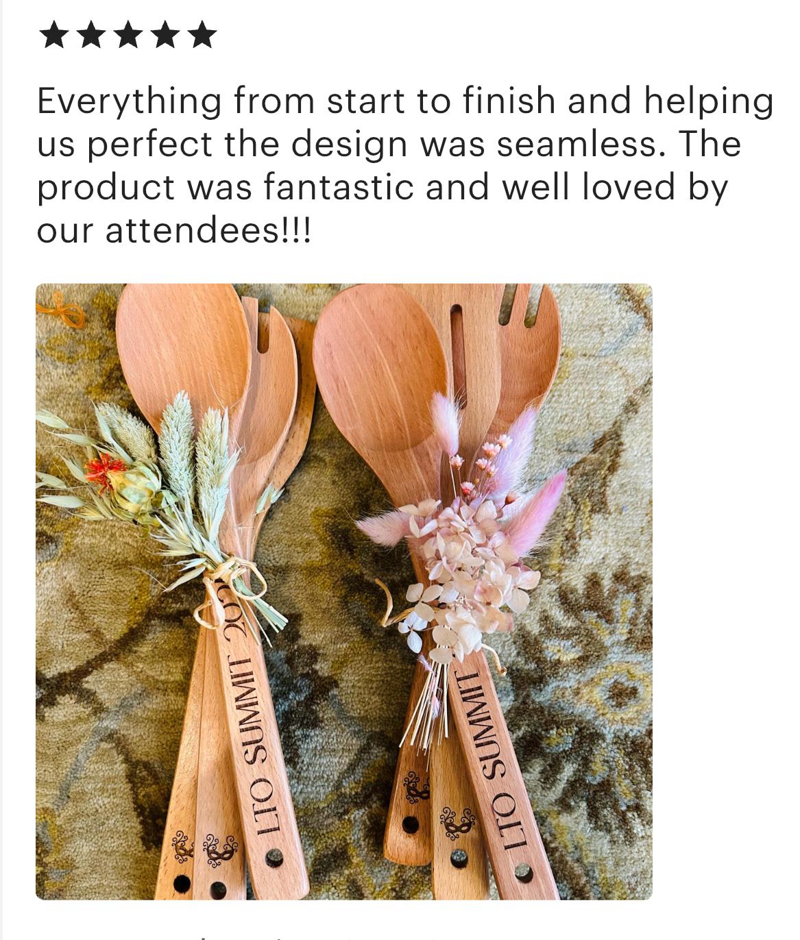 Custom Logo Wooden Spoon, Personalized Cooking Utensil, Personalized ...