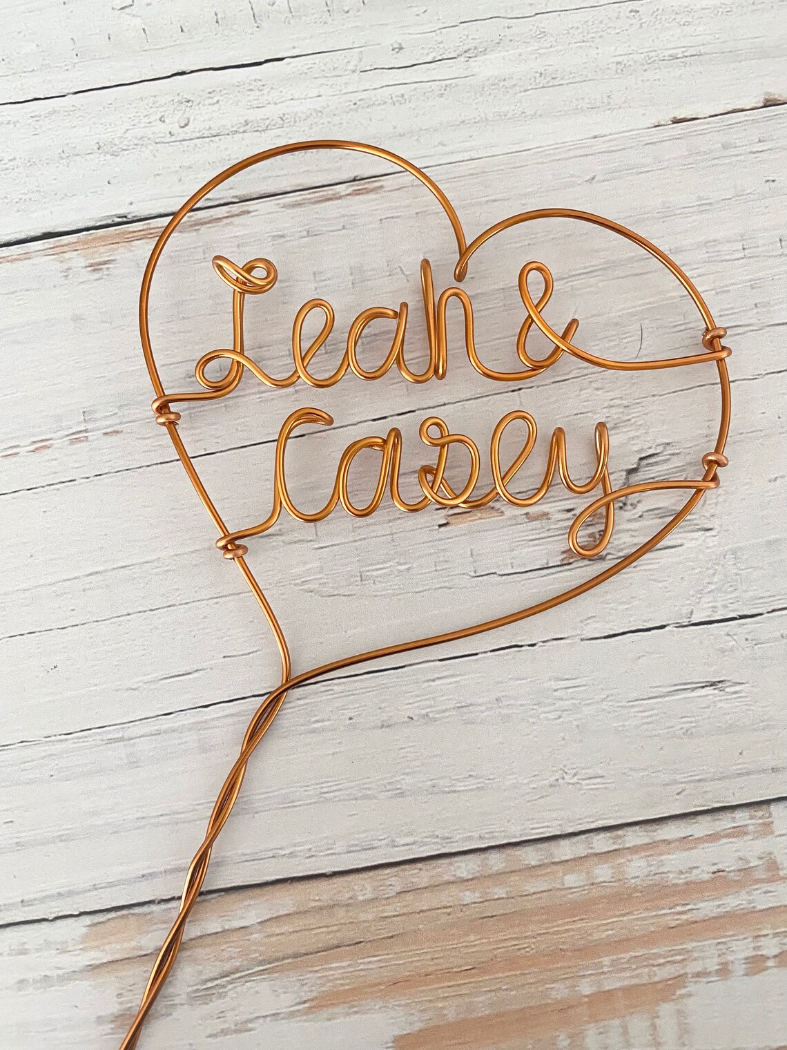 Custom Wire Cake Topper Couple Names Cake Topper - Etsy