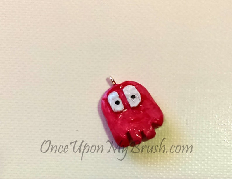 Pac-man and Ghost Clay Pendants Hand Sculpted-one of a Kind - Etsy