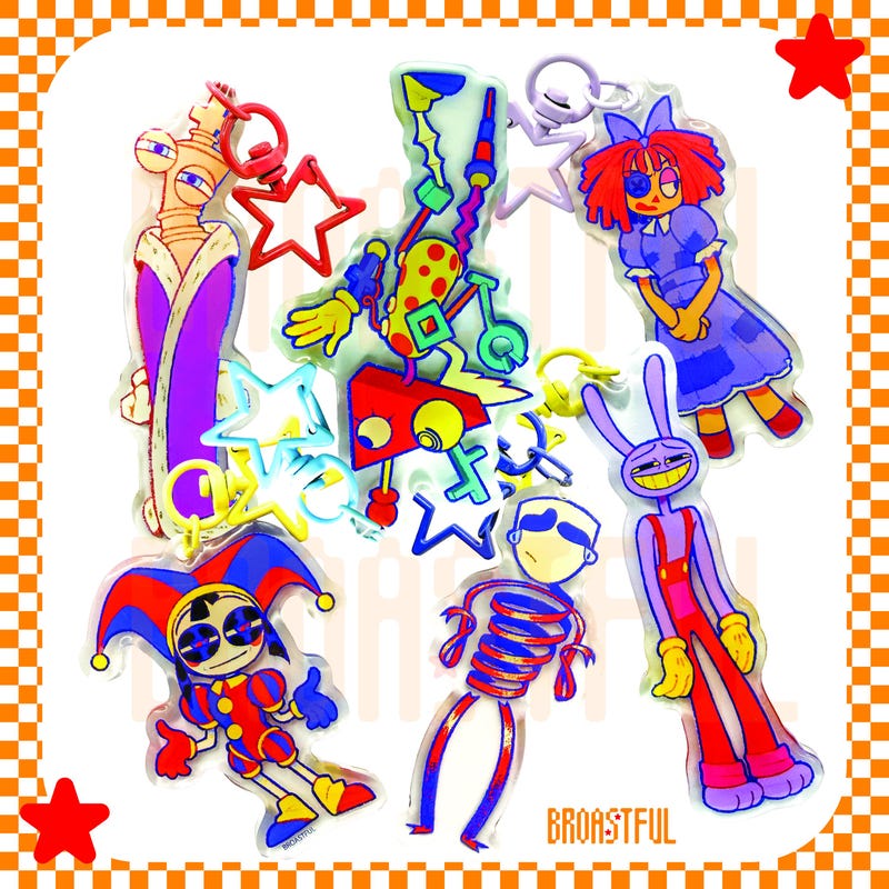 Pomni Keychains - Etsy