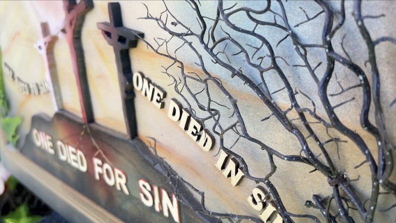 3D Christian Wall Art | His Pain Our Gain Crucifixion Scene, Biblical ...