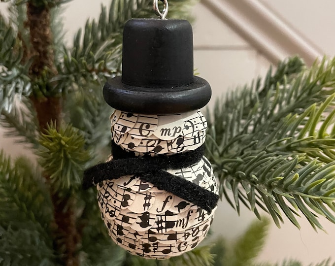 Paper Snowman Ornament - Etsy