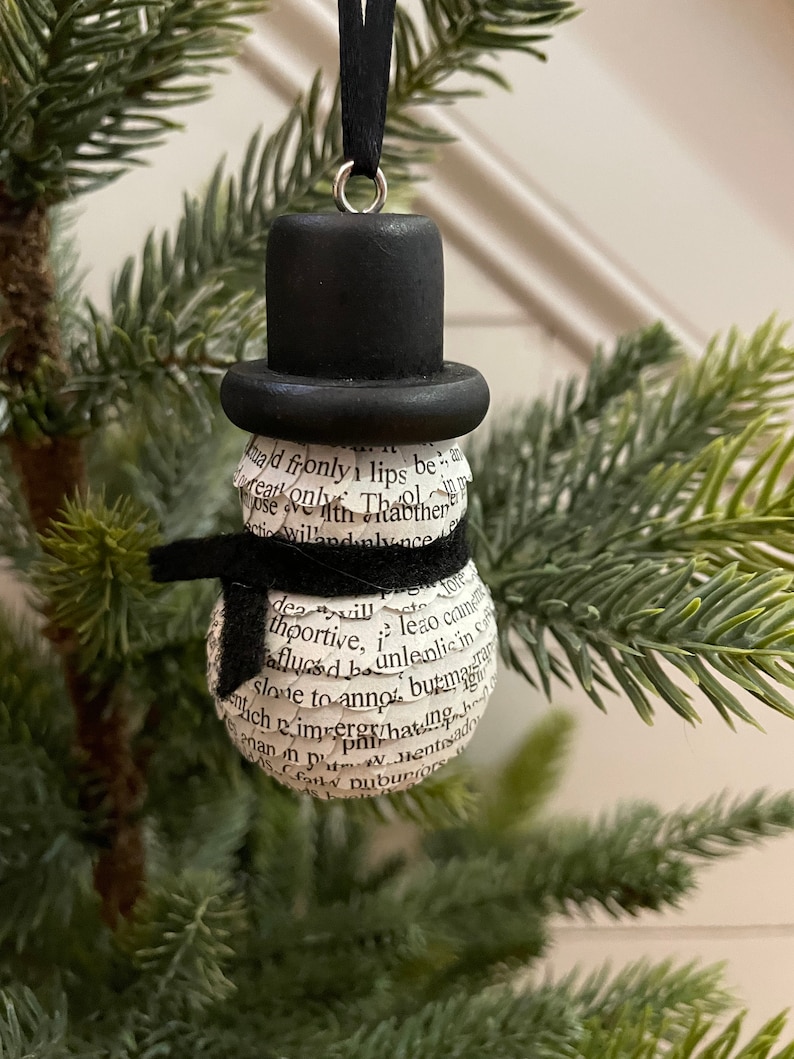Paper Snowman Ornament - Etsy