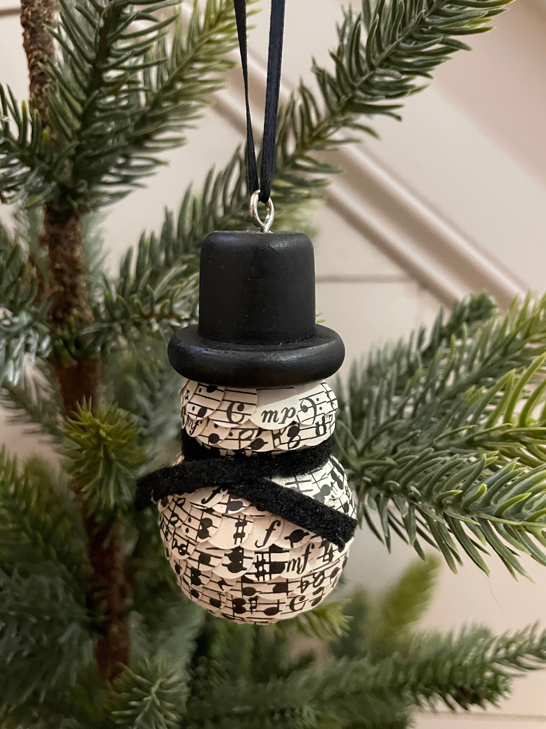 Paper Snowman Ornament - Etsy