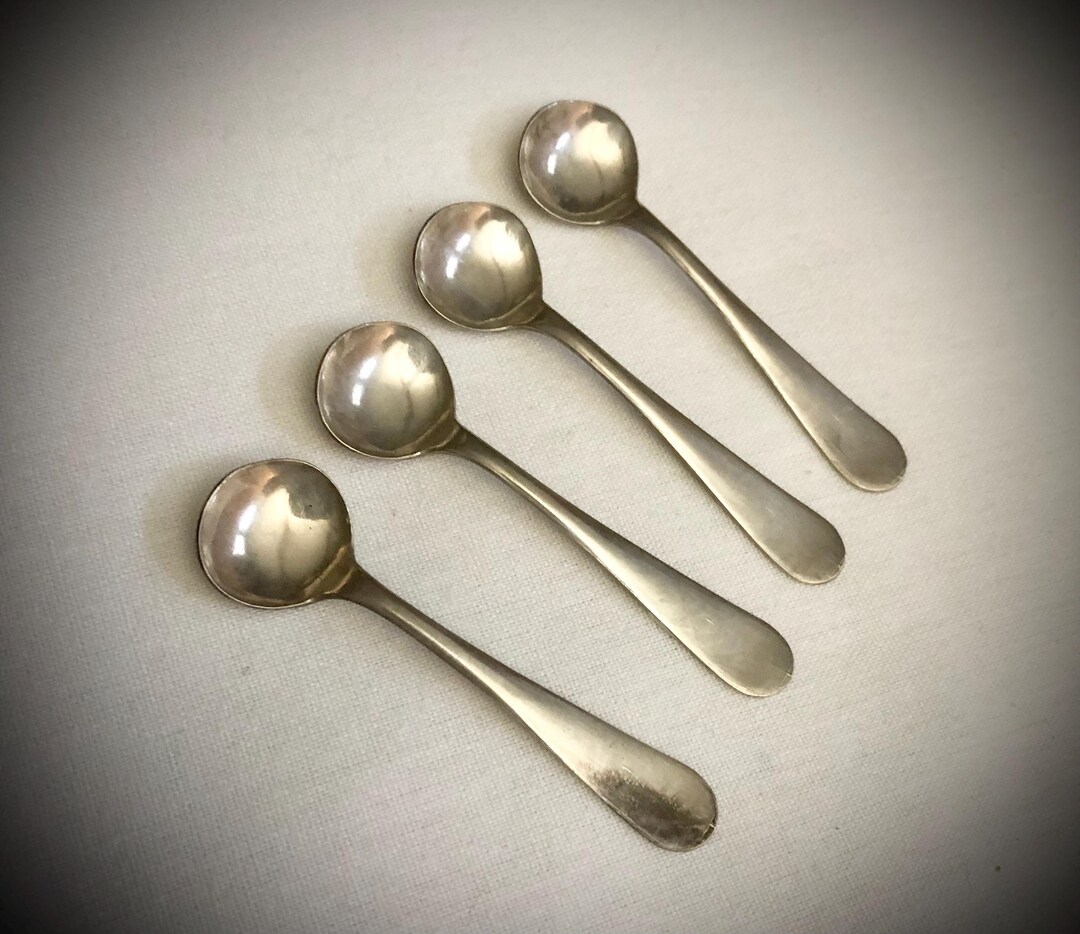 Vintage Salt Spoons, Sterling, Set of Four - Etsy
