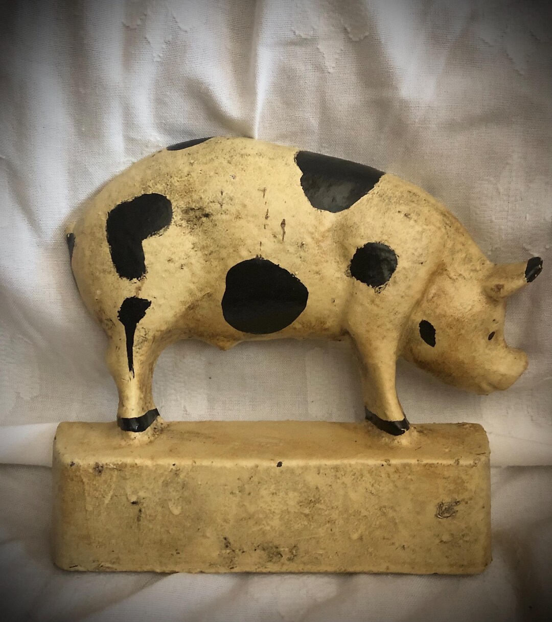 Antique Cast Iron Pig Door Stop - Etsy