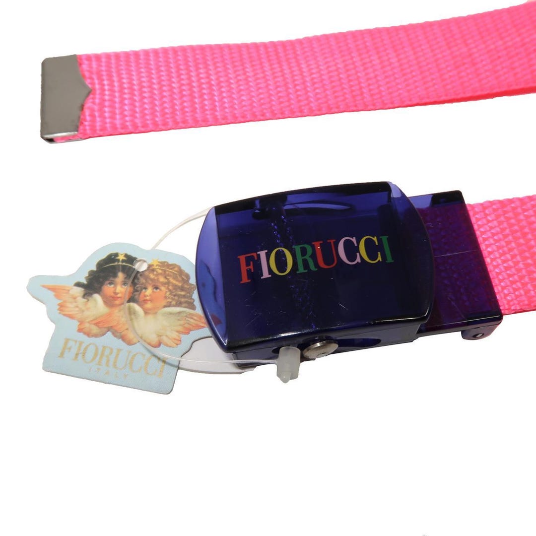 Vintage DEADSTOCK Fiorucci Italy Pink or Black Webbed Nylon Belt - Etsy