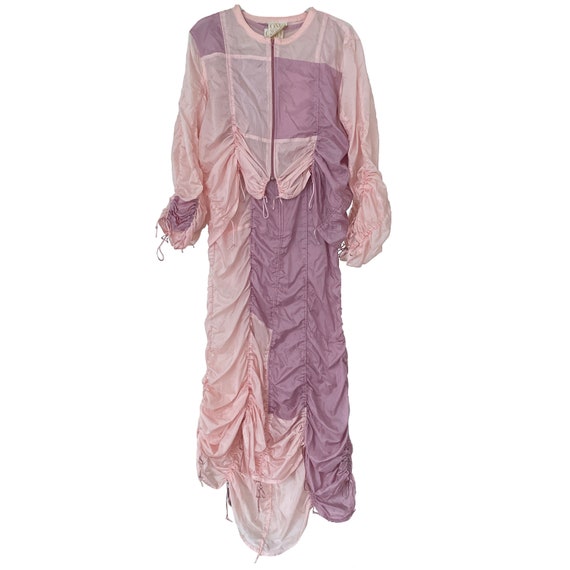 Vintage Omo Norma Kamali Pink Parachute Dress And Jac Gem