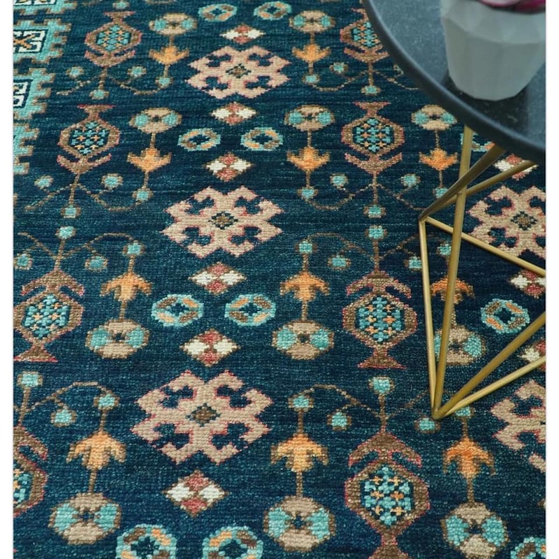 Moody Navy Blue Area Rug - Etsy
