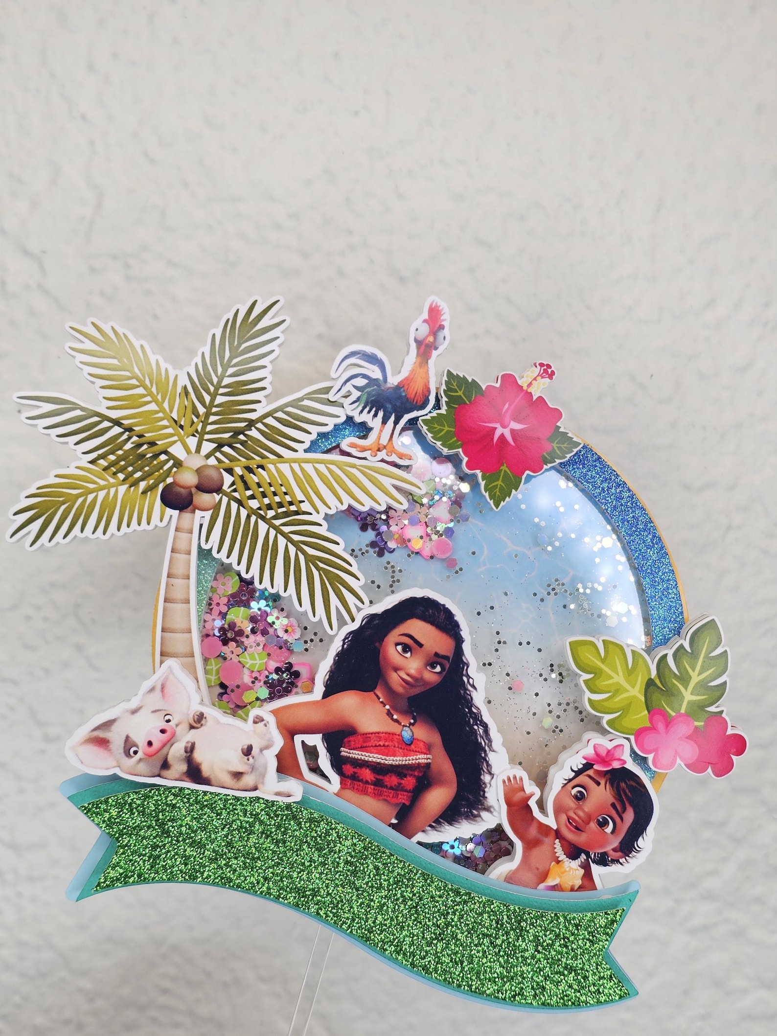 Custom Moana Birthday Cake Topper | 3D Layered Cardstock Party ...
