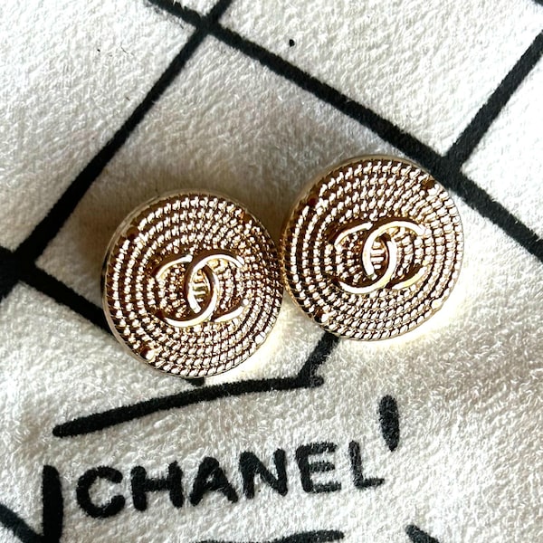 Chanel Logo Earrings - Etsy UK