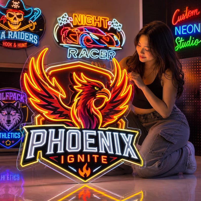 Custom Business Neon Sign, Personalized LED Wall Decor, Shop, Salon ...