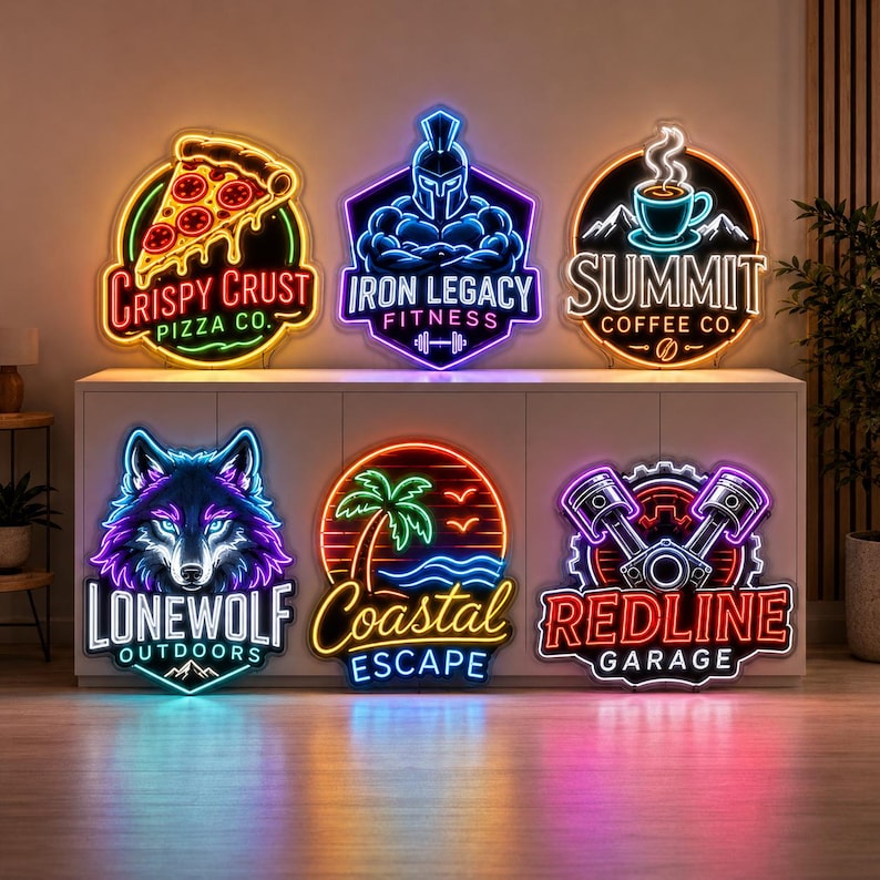 Custom Business Neon Sign, Personalized LED Wall Decor, Shop, Salon ...