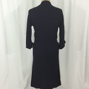 Vintage 1940's Knit Dress / Kenneth Tischler / 40’s Navy Blue Dress ...