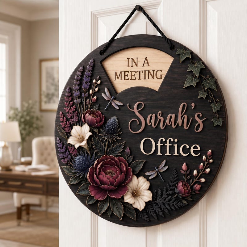 Office Door Signs for in and Out and Meeting - Etsy