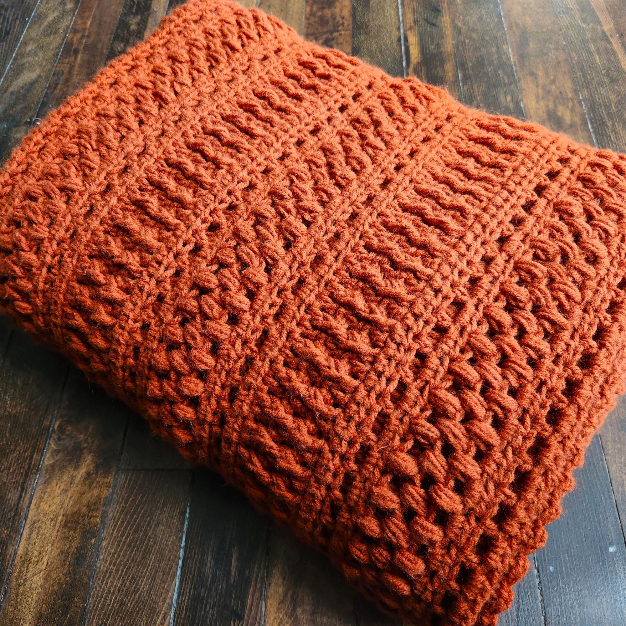 Textured Stripes Burnt Orange Afghan Blanket Throw - Etsy