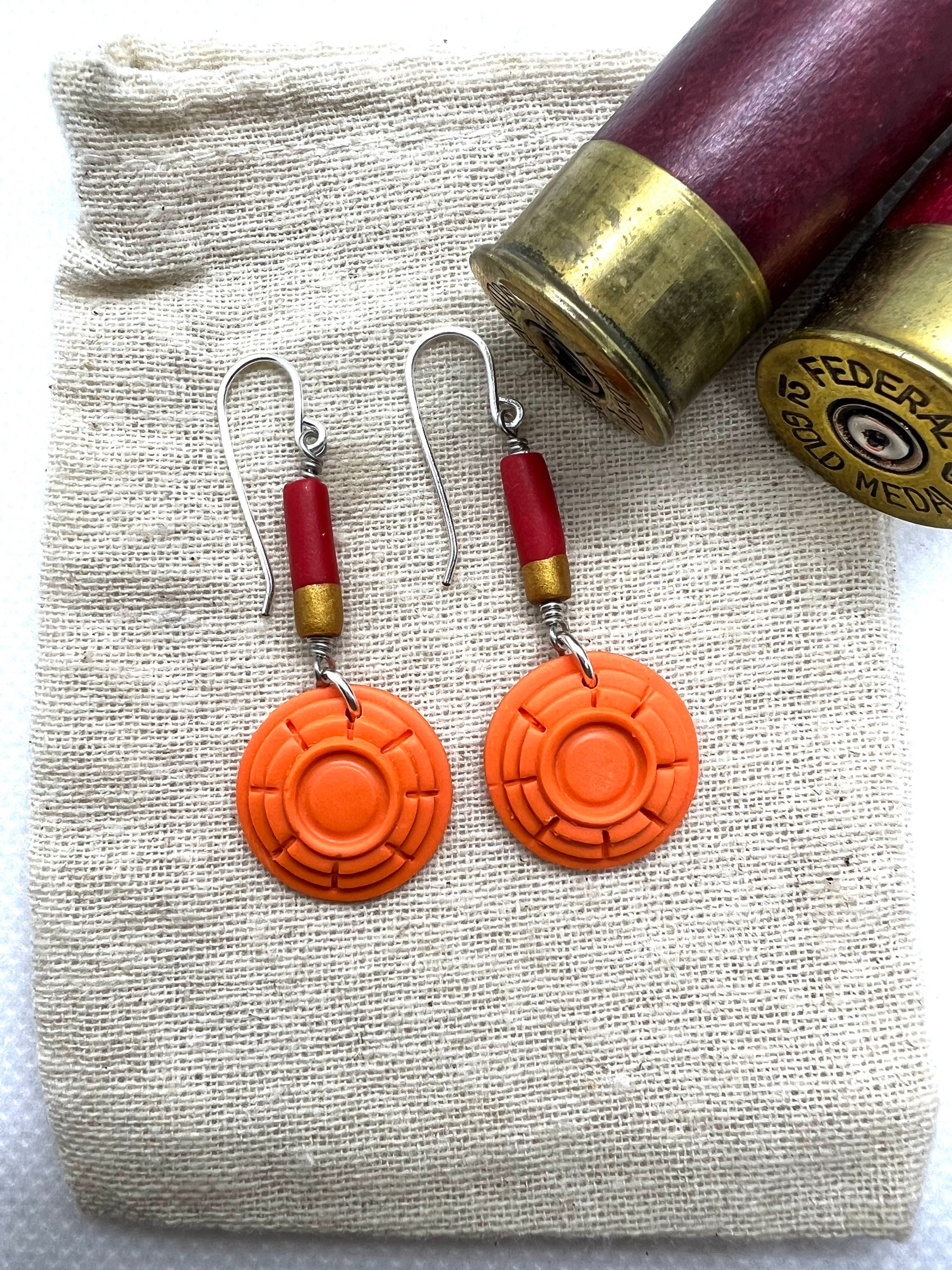 Trap, Skeet, Sporting Clays, Clay Pigeon Target 12g Shotgun Earrings ...
