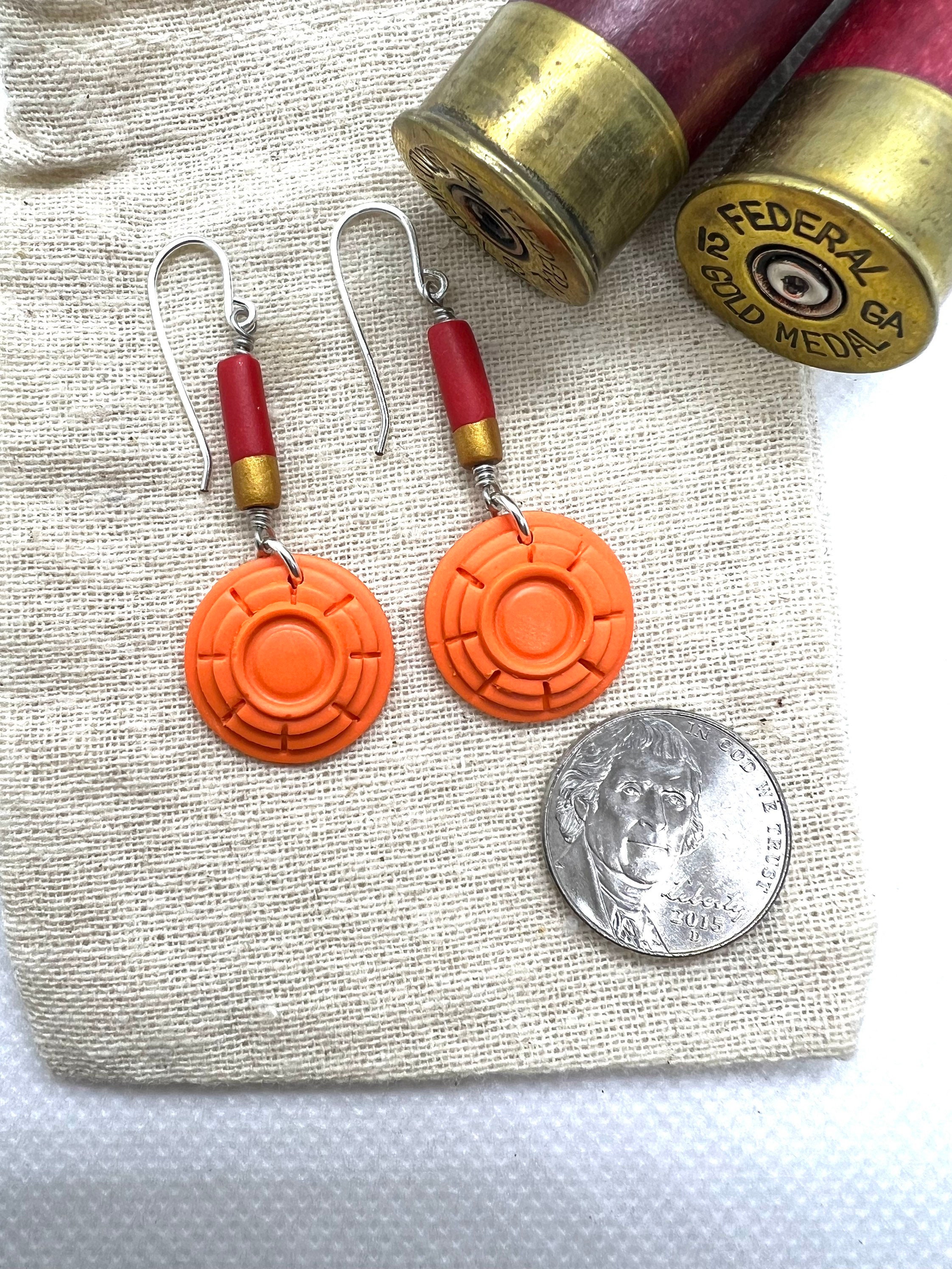 Trap, Skeet, Sporting Clays, Clay Pigeon Target 12g Shotgun Earrings ...