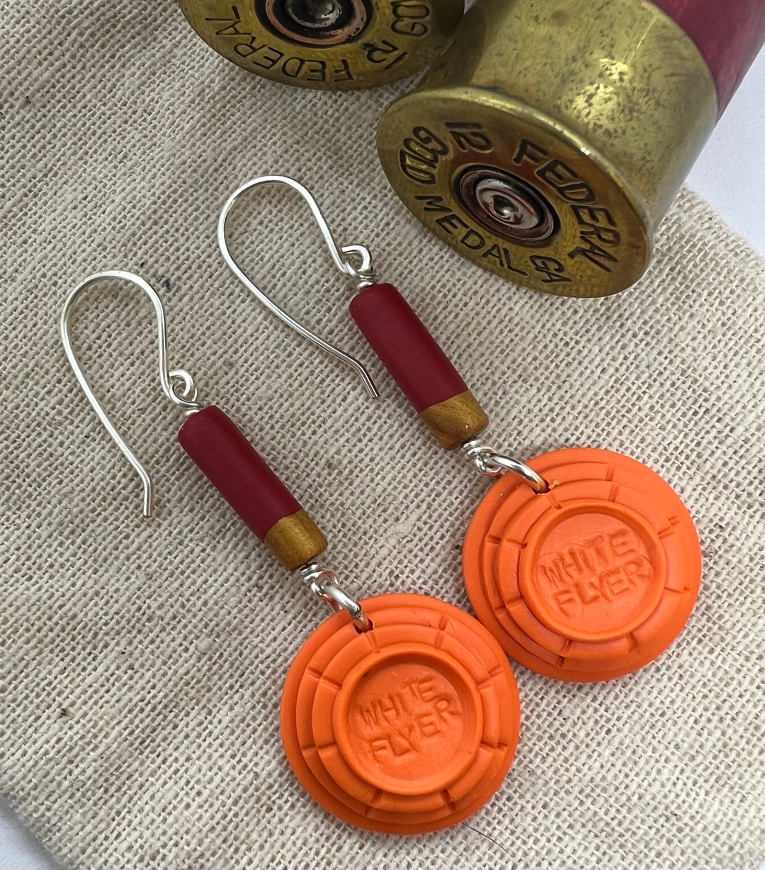Trap, Skeet, Sporting Clays, Clay Pigeon Target 12g Shotgun Earrings ...