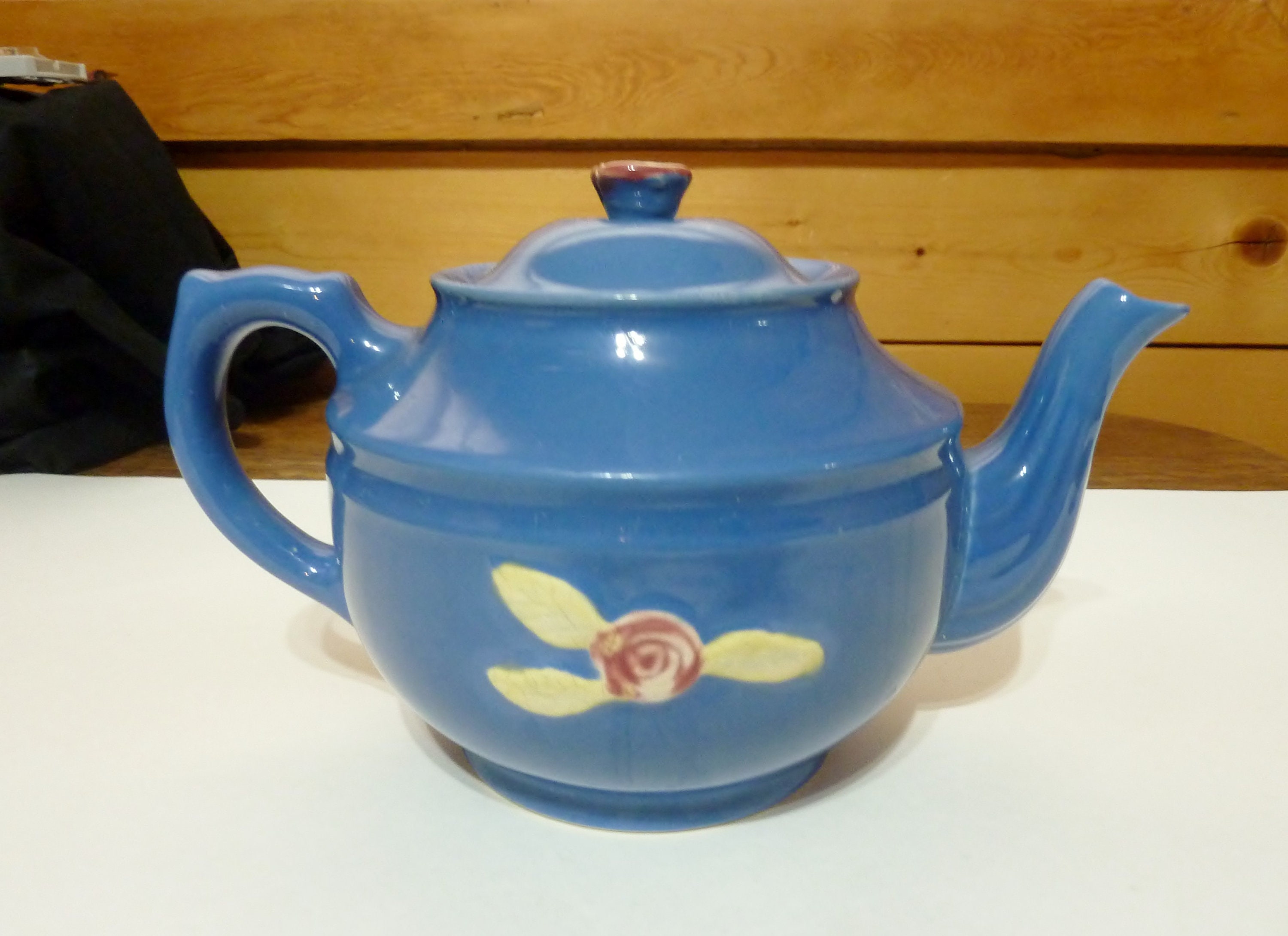 Coors Pottery Blue Rosebud Teapot - Etsy