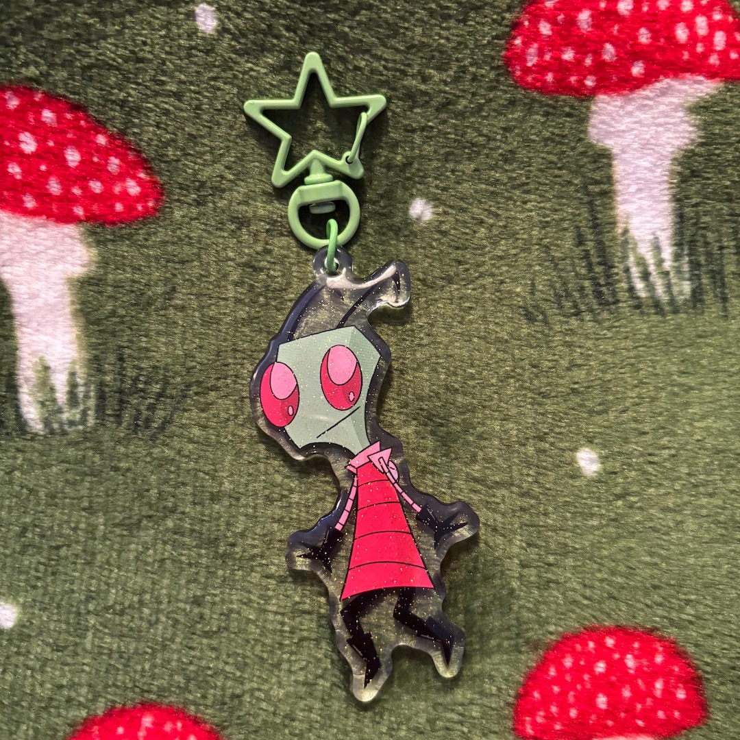 Invader Zim Epoxy Glitter Acrylic Charm - Etsy UK