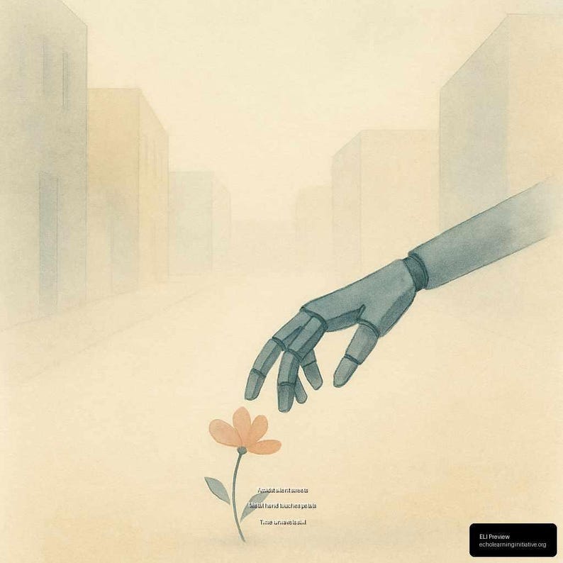 Robot and Flower: A Study | Wall Art - Three Distinct Tones of One ...