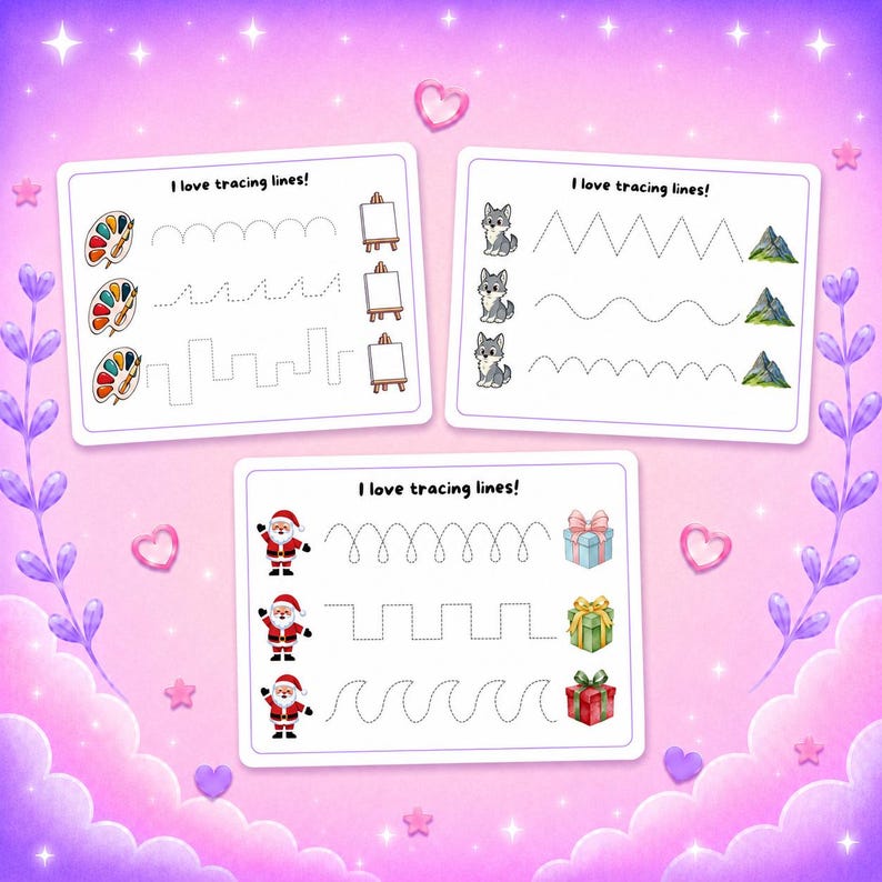 70 Line Tracing Worksheets | Preschool Pre-writing Practice | Kids Fine ...