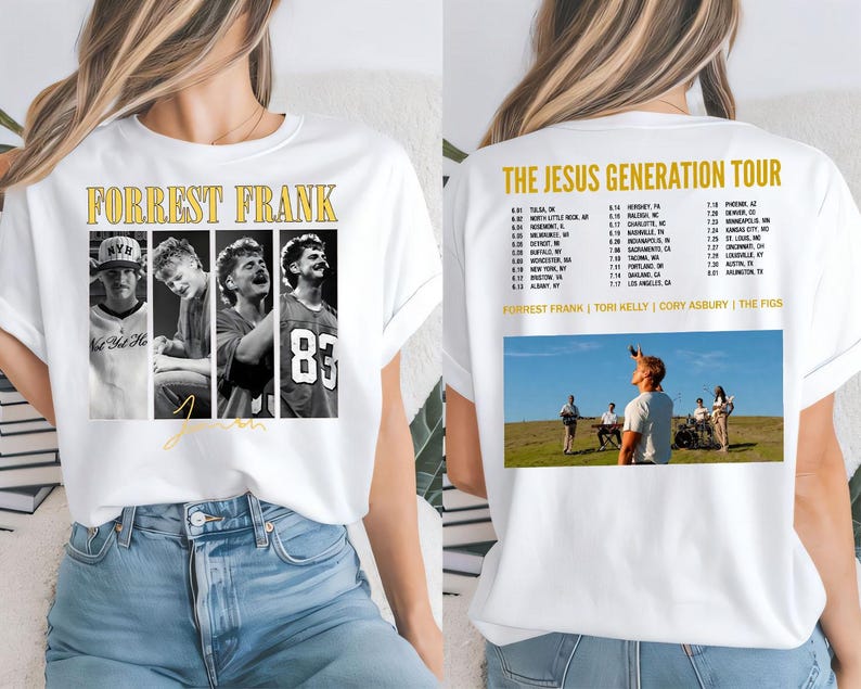 Forrest Frank the Jesus Generation Tour Shirt, 2026 Concert Merch Back ...