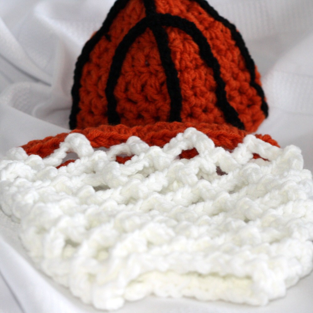 Basketball Beanie & Net Crocheted Newborn Photography Prop - Etsy