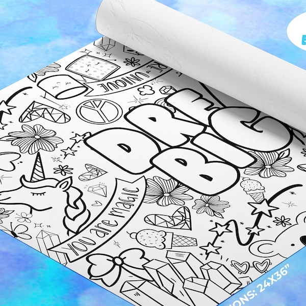 Colouring Poster - Etsy