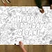 Customized GIANT Coloring Poster | Personalized Birthday Coloring Page ...