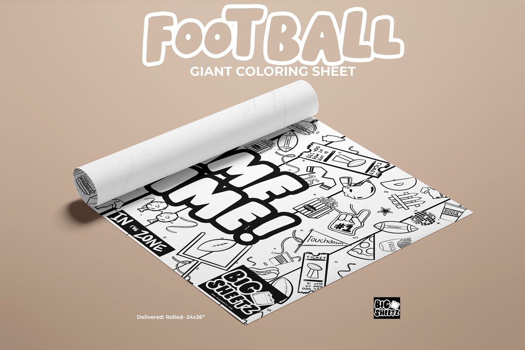 GIANT Game Day Coloring Poster | Sports Coloring Page | 24X36 Inch ...