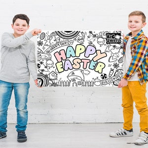 GIANT Easter Coloring Poster | Easter Coloring Page | 24x36" Inch ...