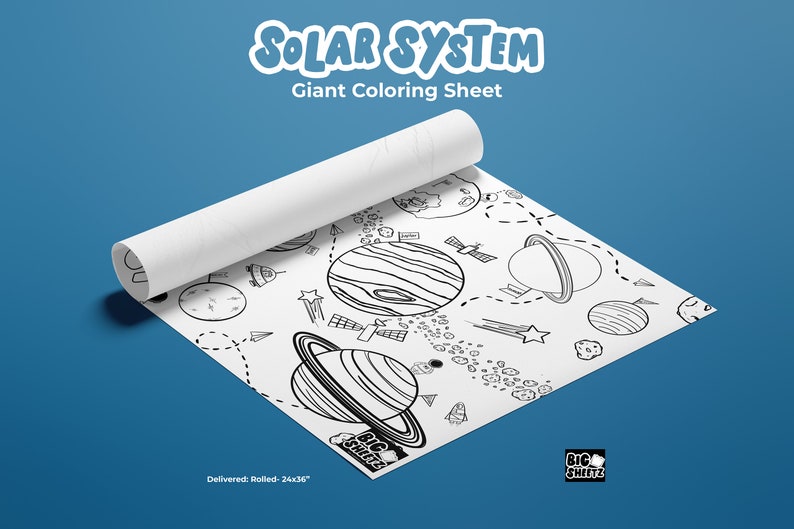 GIANT Outer Space Coloring Poster Astronaut Coloring Page - Etsy