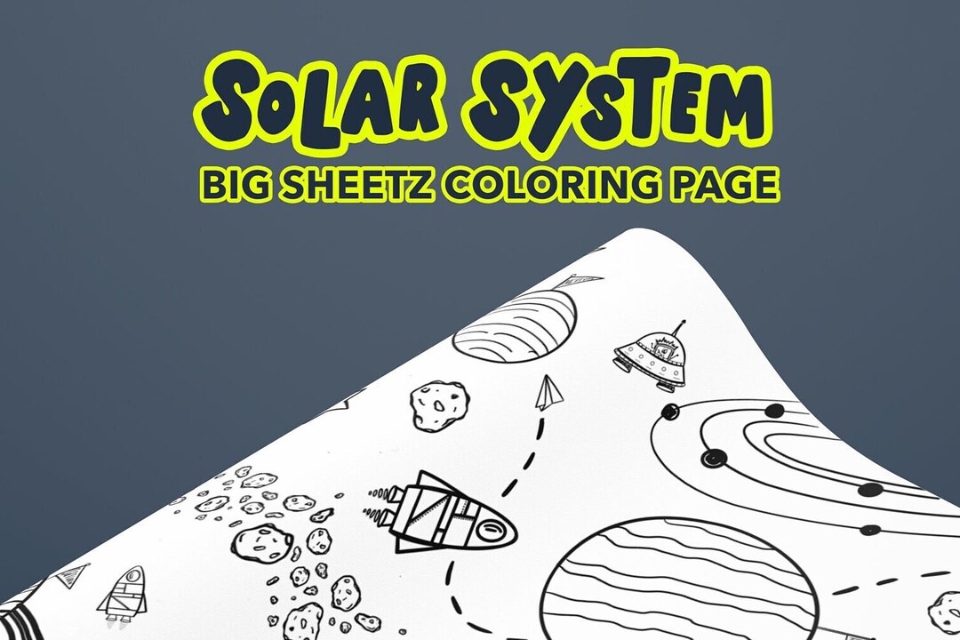 Outer Space Kids Party Activity | GIANT Coloring Poster | Coloring Page ...