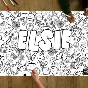 Customized GIANT Coloring Poster | Custom Name Coloring Sheet ...
