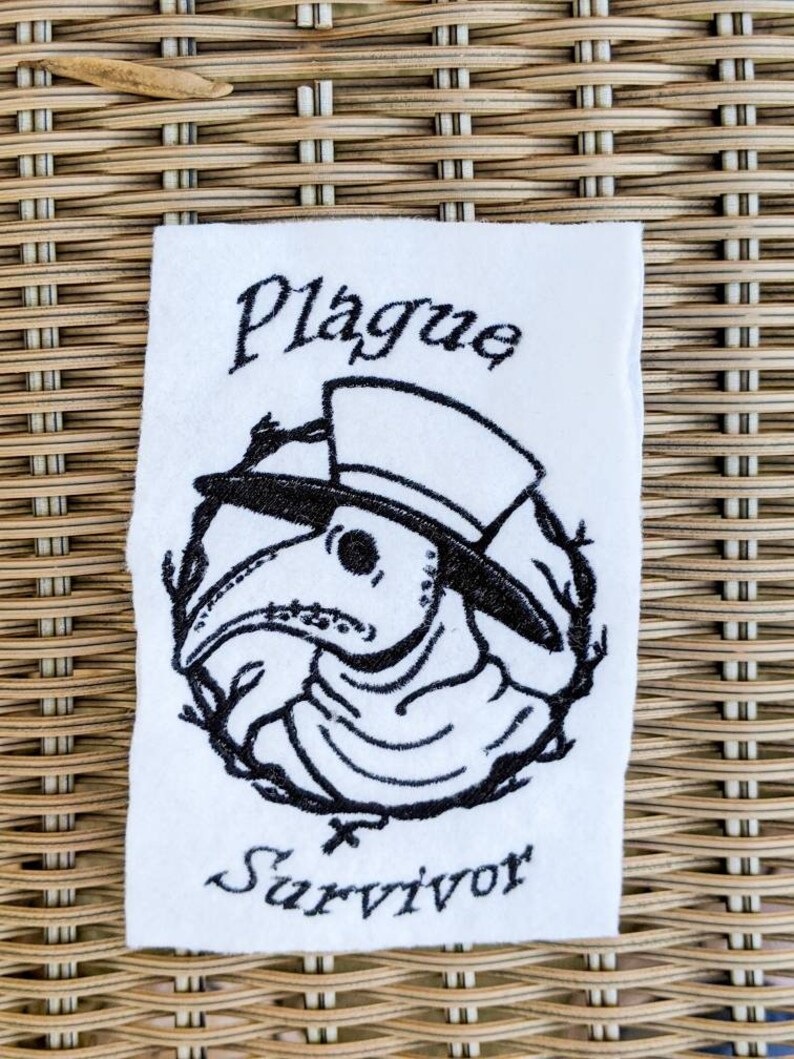 Plague Survivor Plague Doctor Digital Embroidery Design for Machine ...