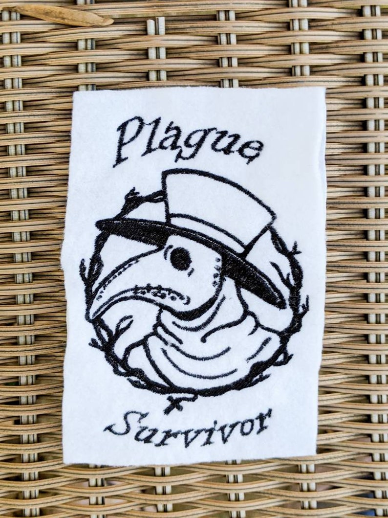 Plague Survivor Plague Doctor Digital Embroidery Design for Machine ...