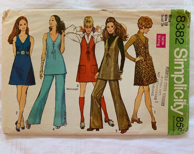 Simplicity Pattern 3994 Dress Square Neck Pleat Skirt Size 16 - Etsy