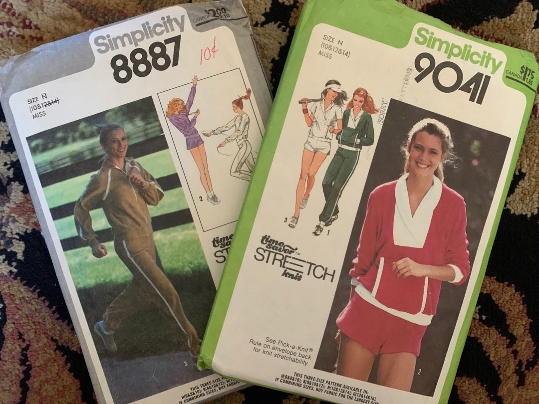 2 Simplicity Patterns 8887 and 9041 Womans Workout Sweat Shirt and ...