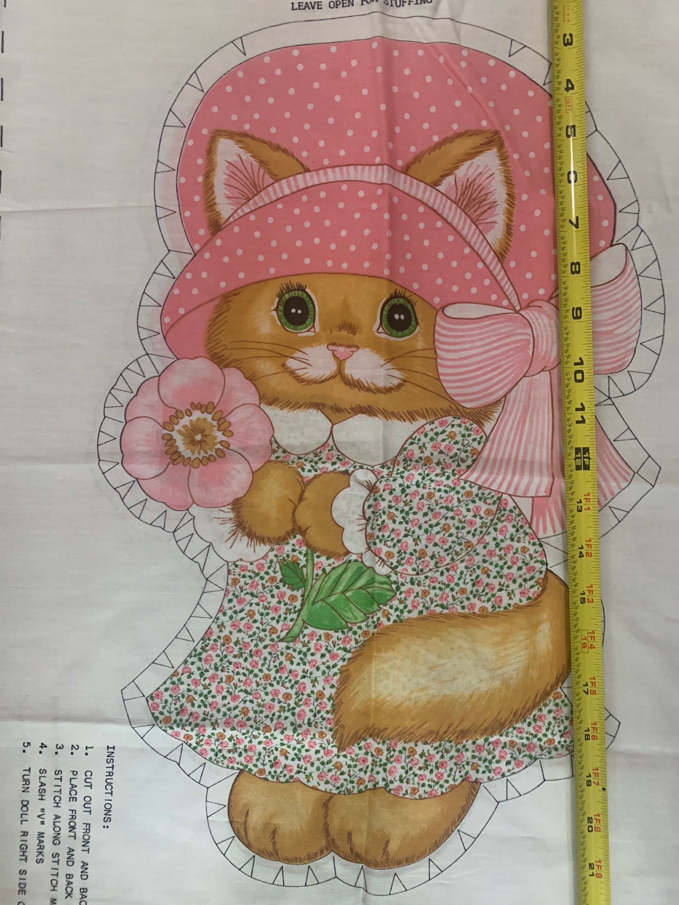 Prissy Kitty Spring Mills Inc. Pattern 747 Doll Pillow Sewing - Etsy