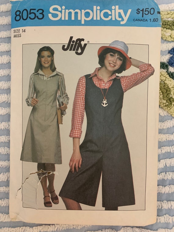Simplicity Pattern 8053 Dress and Culotte Jumpsuit Size 14 - Etsy